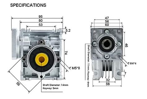 Gearbox NMRV 30 Réducteur de vitesse à vis sans fin 30 1 pour moteur