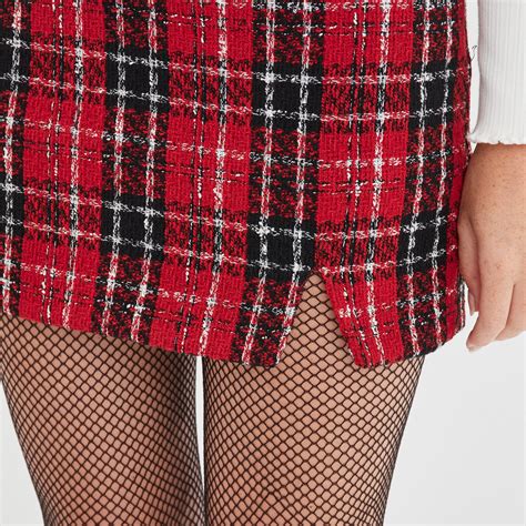 Jupe Courte Fendue Rouge Femme La Halle