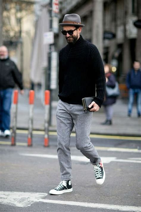 Black High Top Converse Outfits For Men