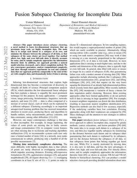 [pdf] fusion subspace clustering for incomplete data