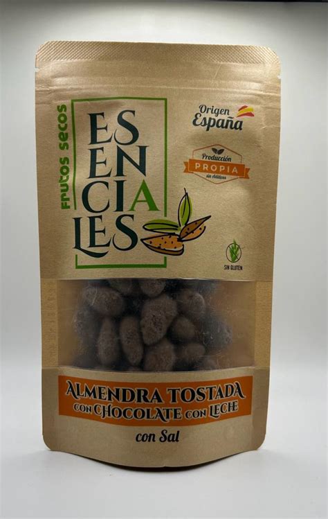 Almendras Tostadas Ba Adas En Chocolate Con Leche Con Sal Gr