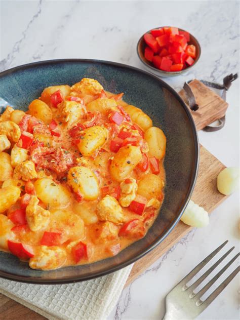 Gesunde Paprika Gnocchi Pfanne Köstliches Rezept zum Abnehmen