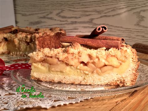 Sbriciolata Con Mele Alla Cannella E Crema Pasticcera Il Verde In Tavola
