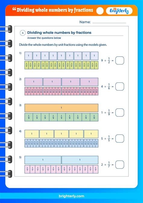 Free Dividing Whole Numbers By Fractions Worksheets PDFs