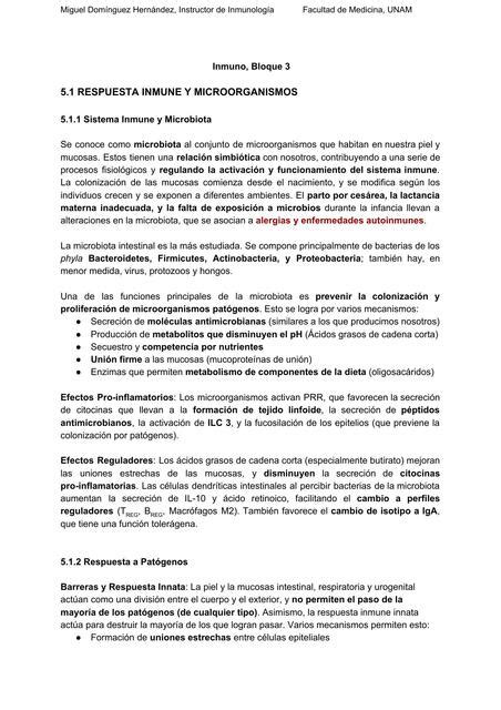 Resumen del bloque 3 de inmunología IOVANNY CRUZ OJEDA uDocz