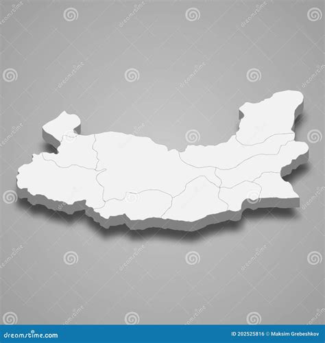 3d Isometric Map Of Elazig Is A Province Of Turkey Stock Illustration