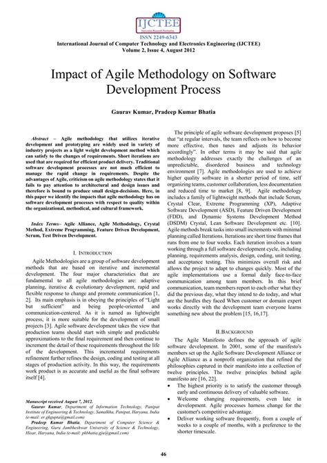 impact of agile methodology on software development process