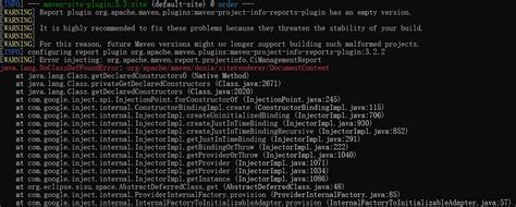 mvn site：java lang noclassdeffounderror org apache maven doxia siterenderer documentcontent csdn博客