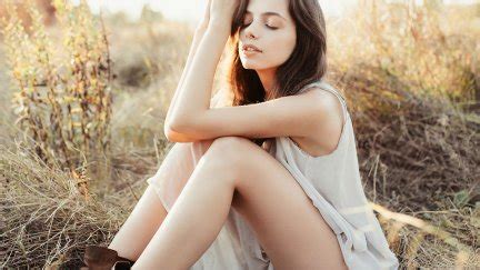 Women Women Outdoors Legs Brunette Pale Lily Tymchyna Upskirt