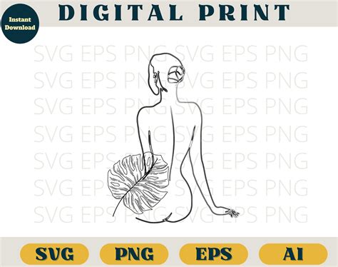 Minimalist Line Art Female Body Line Art Body Silhouette Svg Png Eps