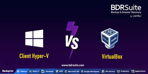 Comparison Between Client Hyper V And VirtualBox BDRSuite