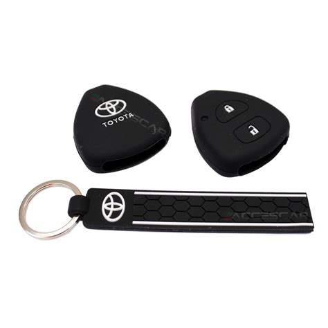 Kit Capa Silicone Chave 2 Botões Toyota Chaveiro Toyota Corolla Etios