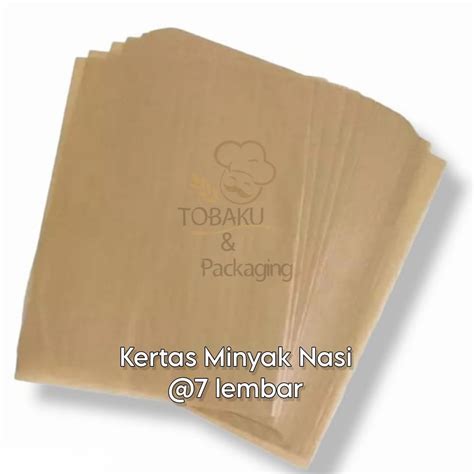 Kertas Minyak Pembungkus Nasi Isi Lembar Kertas Minyak Bungkus