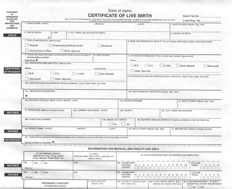 Printable Fillable Birth Certificate Template News Word Regarding