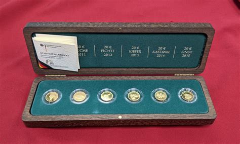 Bundesrepublik Deutschland FRG 6 x 20 Euro Goldmünzen je 1 8 Unze
