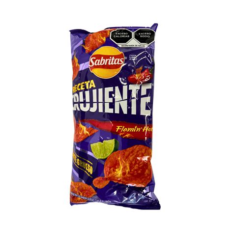 LCP09B Sabritas Receta Crujiente 1 X 100 Gr Flaming Hot Crescent