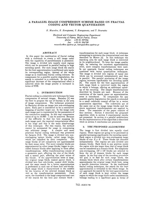pdf a parallel image compression scheme based on fractal coding and vector quantization