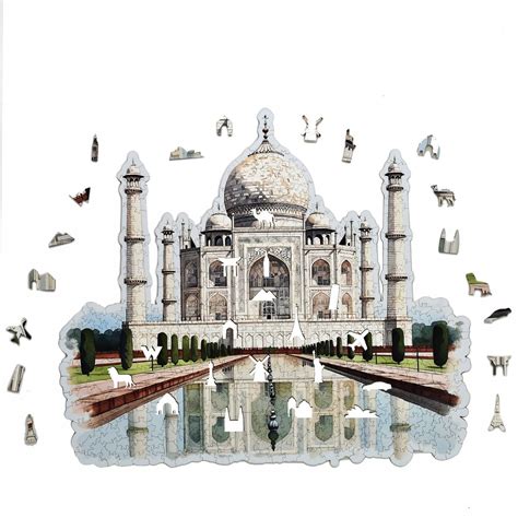 Puzzle Drewniane Duże Tadżmahal 490 Elementów Trudne Puzzle Xxl Wood