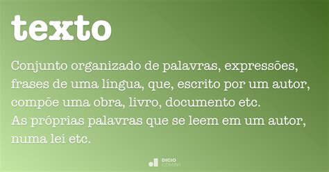 Texto Dicio Dicionário Online de Português