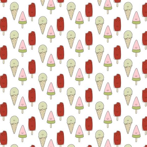 Premium Vector Cute Pattern With Ice Cream