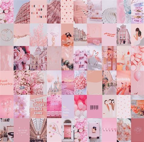 Artivo Pink Aesthetic Wall Collage Kit 100 Set 4x6 Zoll Room Decor