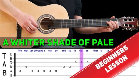 A WHITER SHADE OF PALE Easy Guitar Melody Lesson For Beginners With