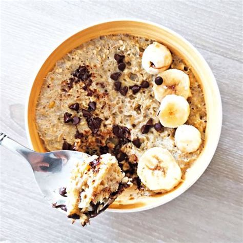 Recette Bowl cake aux flocons d avoine banane et pépites de chocolat