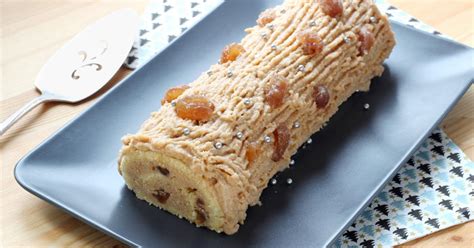 Recette Bûche à la crème de marron en pas à pas
