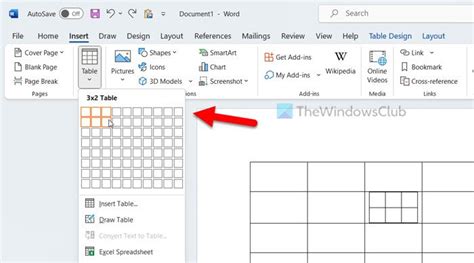 Create A Table Within A Table In Word And Google Docs