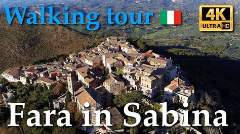 Fara In Sabina Lazio ItalyWalking TourHistory In Subtitles 4K