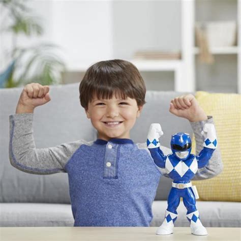 Boneco Power Ranger Azul Mega Mighties Power Rangers Mighty Morphin