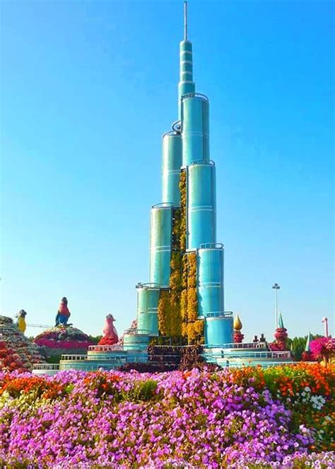 Burj Khalifa Tower Dubai Miracle Garden