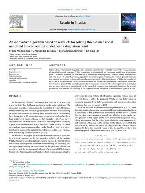 pdf an efficient operational matrices to solve biochemical reaction model with error analysis