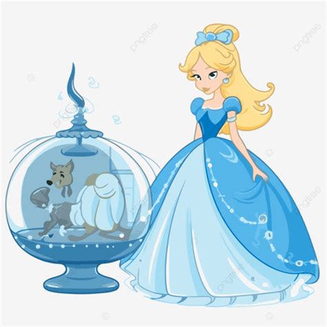 Cinderella Clipart Image Of An Animated Cartoon Cinderella And A Glass