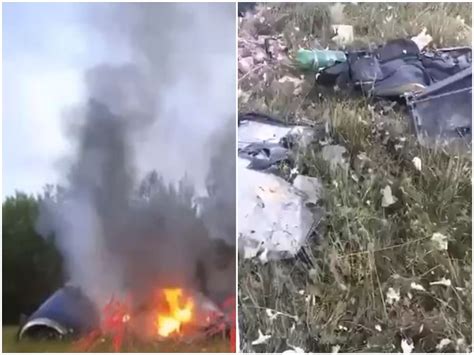 Video Primele imagini cu avionul lui Evgheni Prigojin prăbușit în