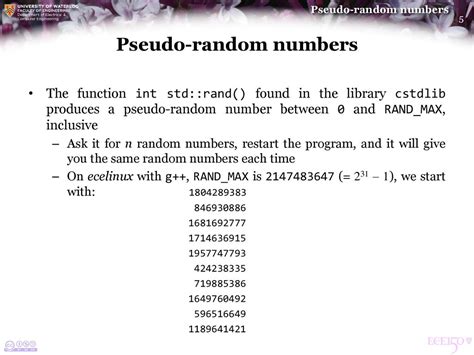 pseudo random numbers ppt download