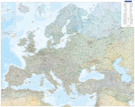 Europa Übersichtskarte 126x100cm