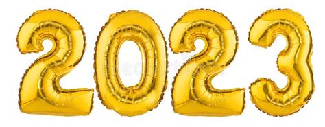 Concepto De Año Nuevo Feliz Globos De Helio Número Dorado Fondo