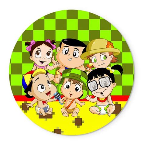 Painel Redondo Abre Fácil Pegue Monte Tema Chaves Baby ESTAMPARIA NET