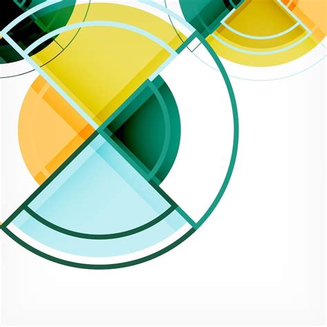 Círculos creativos fondo abstracto geométrico con efecto 3d Vector