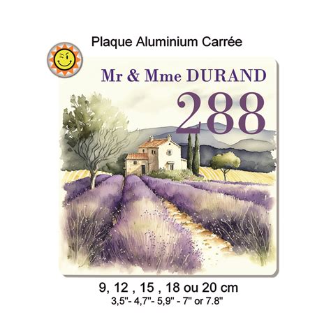 Plaque boite aux lettres à personnaliser en aluminium avec votre nom et