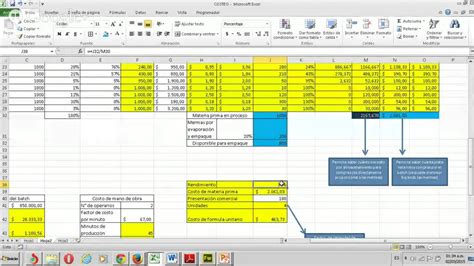 Excel Para Calcular Costos De Produccion Image To U