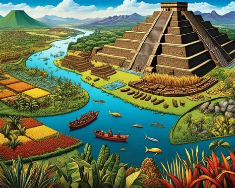 Economía Azteca Comercio Agricultura y Tributo