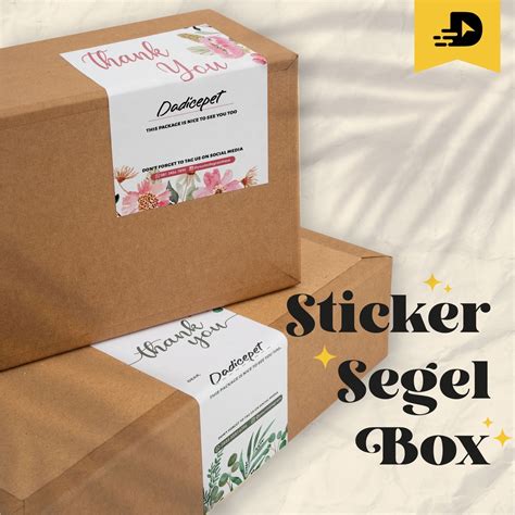 Jual Minim Pcs Sticker Segel Box Stiker Segel Box Custom