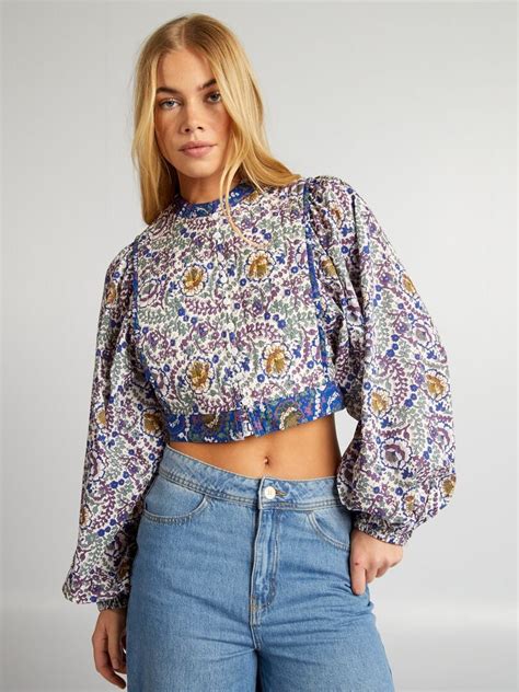 Blusa Acolchada De Flores AZUL Kiabi 15 00
