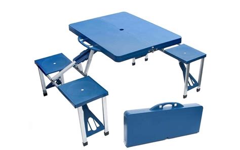 Mesa Camping Portatil Mesa Picnic Plegable 4 Sillas Oferta Envío gratis
