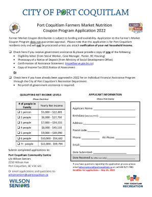 Fillable Online How It Works Nutrition Coupon Program BC Farmers