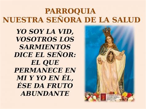 PPT PARROQUIA NUESTRA SEÑORA DE LA SALUD YO SOY LA VID VOSOTROS LOS