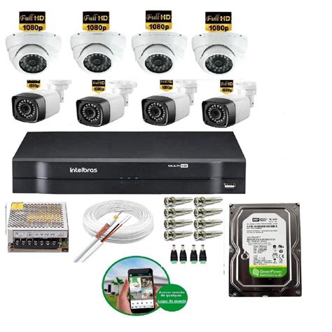Kit Cftv Wifi 02 Camera Inova Ip 1 3mp 01 Dvr Intelbras Mhdx 04
