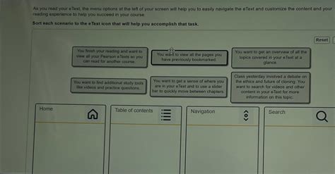 Solved As You Read Your EText The Menu Options At The Left Chegg